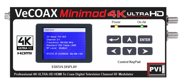 VeCOAX MINIMOD 4K Ultra-HD HDMI RF Modulator – Pro Video Instruments
