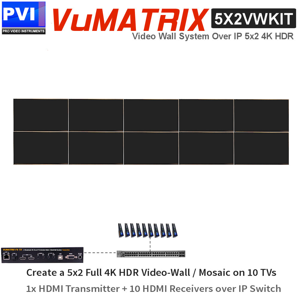 VuMATRIX- 4K VIDEOWALL 5X2 - with Control App – Pro Video Instruments