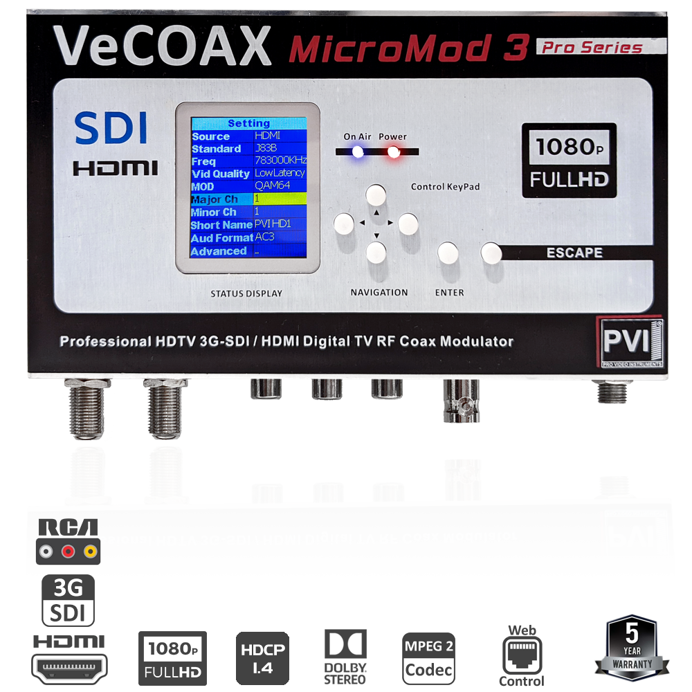 VeCOAX Micromod-3 SDI RF Modulator – Pro Video Instruments